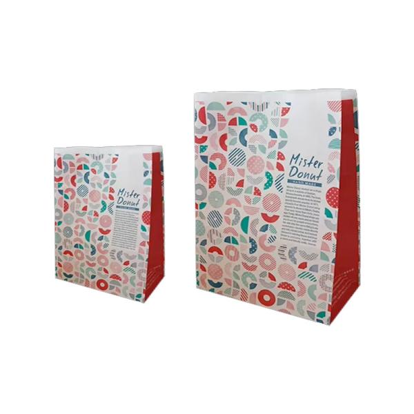 Quality Compostable Brown Paper Takeaway Bags Fast Food Recyclable SOS Carrier Bags for sale