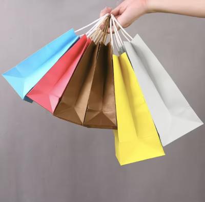 China Recyclable regular brown kraft paper bag with twisted handle, customizable size and logo for sale