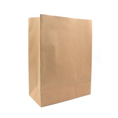 China Biodegradable Wholesalers Shopping Shopper Shooing Flat Bottom Coffee Bean Nude Kraft 50Kg Paper Bag Without Handle for sale