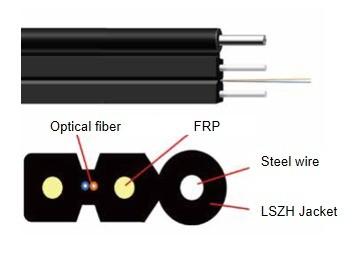 Quality Lightweight Drop Cable Patch Cord LC UPC Duplex Singlemode G657A1 LSZH 3m for sale