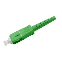 China SC APC Singlemode Fiber Optic Connector Simplex 2.0mm Boot with ≤0.3dB Insertion Loss and -40°C to +85°C Temperature Range for sale