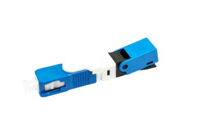 China SC/UPC Singlemode Fiber Optic Quick Connector High Precision For FTTH Solution for sale