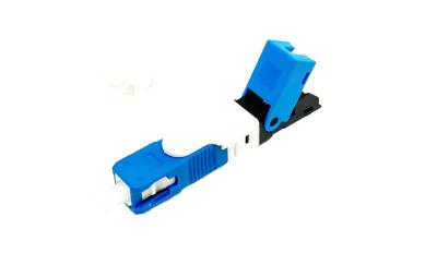 China SC/UPC Singlemode Fiber Optic Quick Connector High Precision For FTTH Solution for sale