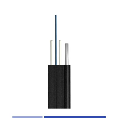 China 6 Fiber Outdoor Flat Drop Fiber Optic Cable 9/125 G657A1 LSZH Lichtgewicht Te koop
