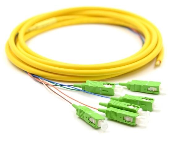 Quality 12 Strand Fiber Optic Cable Pigtail SC APC Singlemode 9/125 LSZH 3m for sale
