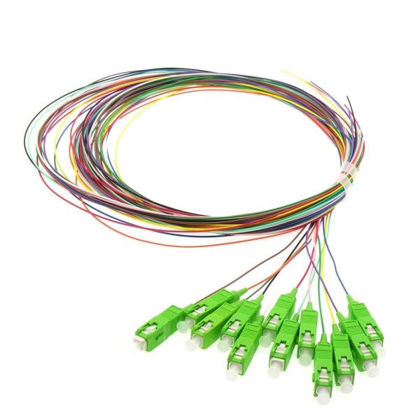 Quality Singlemode OS2 SC APC Pigtails 12 Fibers LSZH 3m For FTTH Solutions for sale
