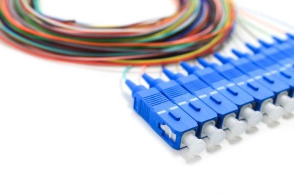 Quality OS2 Single Mode Fiber Pigtails 6 Fibers SC UPC LSZH 1m For FTTH Solutions for sale