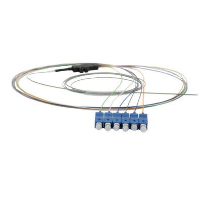Quality 6 Fibers Fiber Ribbon Pigtail Ribbon Fiber Pigtail Fanout Kits Singlemode SC UPC for sale