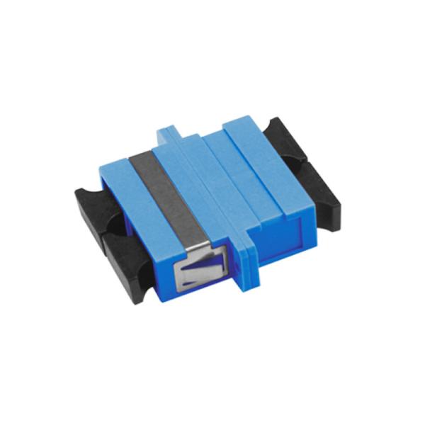 Quality Fiber Optic Adapter Singlemode SC/UPC Duplex Optical Coupler with flange Blue for sale
