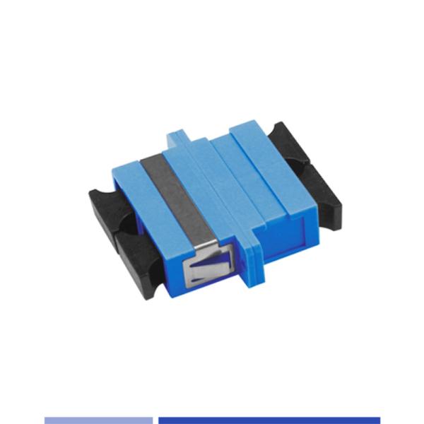 Quality Fiber Optic Adapter Singlemode SC/UPC Duplex Optical Coupler with flange Blue for sale