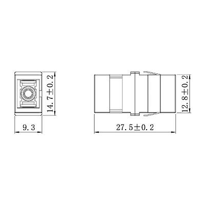 Quality Fiber Optic Adapter Singlemode SC/UPC Simplex Optical Coupler without flange for sale
