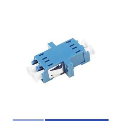 China Duplex LC UPC Fiber Connector Singlemode Plastic Housing With Flange Blue for sale
