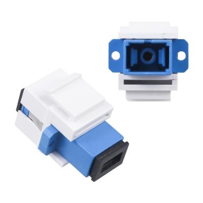 China Fiber Optic Keystone Jack Adapter SC UPC Singlemode Simplex Optical Coupler for sale