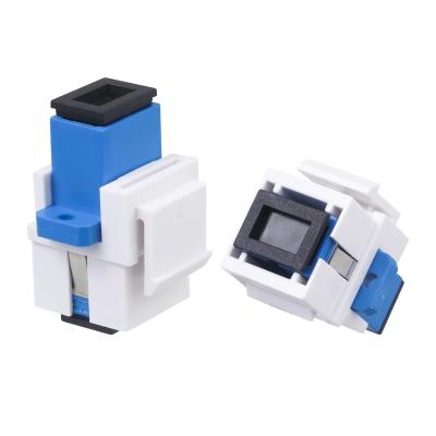 China Fiber Optic Keystone Jack Adapter SC UPC Singlemode Simplex Optical Coupler for sale