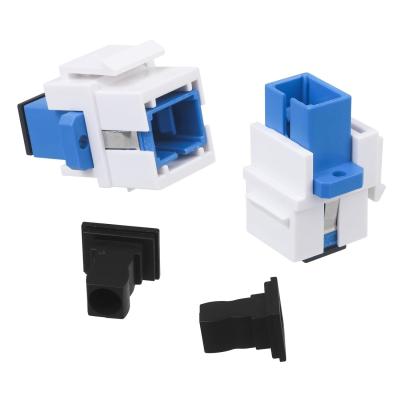 China Fiber Optic Keystone Jack Adapter SC UPC Singlemode Simplex Optical Coupler for sale