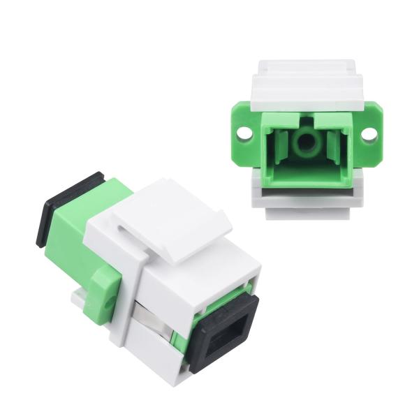 Quality Fiber Optic Keystone Jack Adapter SC APC Singlemode Simplex Optical Coupler for sale