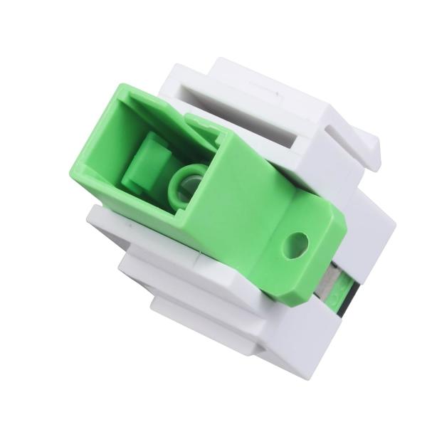 Quality Fiber Optic Keystone Jack Adapter SC APC Singlemode Simplex Optical Coupler for sale