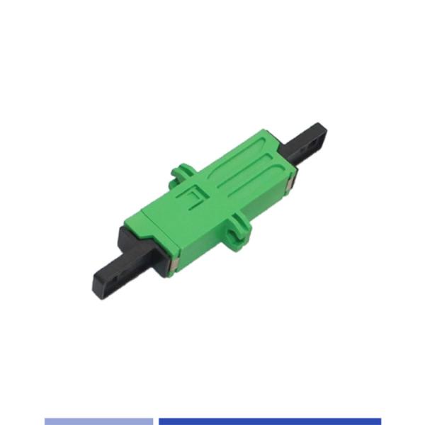 Quality Singlemode Fiber Optic Adapter SC APC Fiber Connector With Flange Green for sale