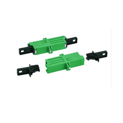 Quality Singlemode Fiber Optic Adapter SC APC Fiber Connector With Flange Green for sale