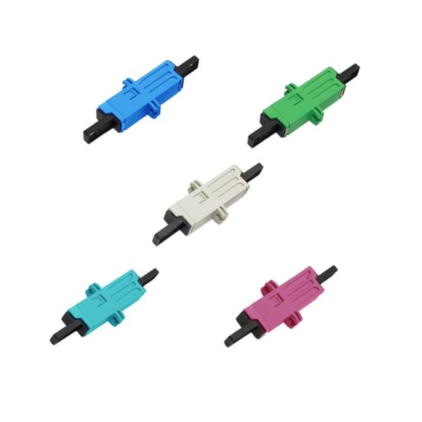 Quality Single Mode Fiber Optic Adapter Simplex SC UPC Fiber Connector With Flange Blue for sale
