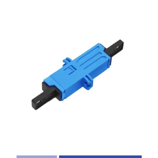 Quality Single Mode Fiber Optic Adapter Simplex SC UPC Fiber Connector With Flange Blue for sale