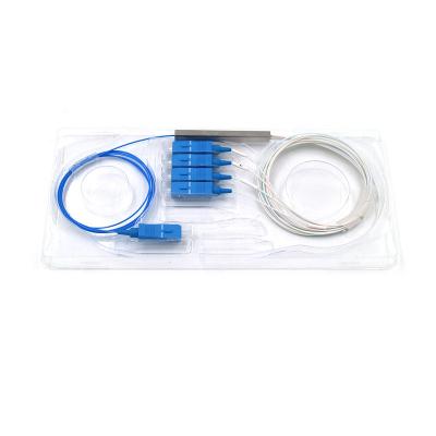China Mini Module Fiber Optic PLC Splitter Blockless SC/UPC Singlemode 900μM 1x16 for sale
