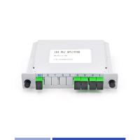 China 1x4 PLC Splitter Singlemode SC/APC with 14.1dB Insertion Loss and 1260-1650nm Wavelength Range for sale