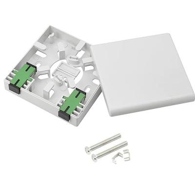 China LC/SC Adapter Fiber Optic Distribution Box 2 Core 2 Port Indoor Fiber Termination Box for sale