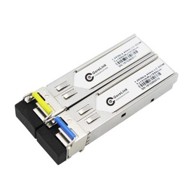 Cina Trasmettitore ottico Gigabit BIDI 40km Single-mode SMF Dual Fiber TX1310nm RX1550nm LC in vendita