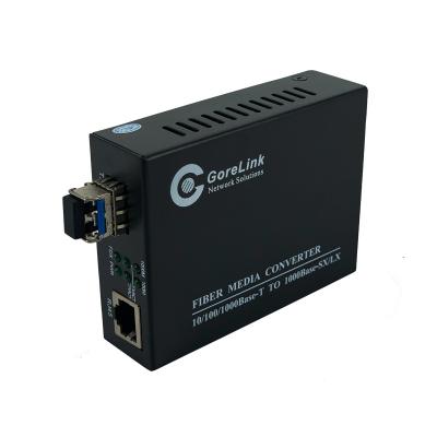 Cina Convertisore di fibre multimediali 10/100/1000Mbps Single-mode SMF 1310nm Dual SFP Slot 20KM in vendita