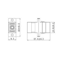 China Fiber Optic Adapter Multimode SC/UPC Simplex Optical Coupler with flange Beige for sale