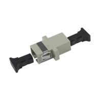 China Fiber Optic Adapter Multimode SC/UPC Simplex Optical Coupler with flange Beige for sale