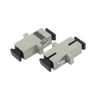 China Fiber Optic Adapter Multimode SC/UPC Simplex Optical Coupler with flange Beige for sale