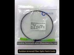 outdoor armored fiber optic patch cord sc/apc-sc/apc sm g657a2 simplex 3m ofnr uv jacket