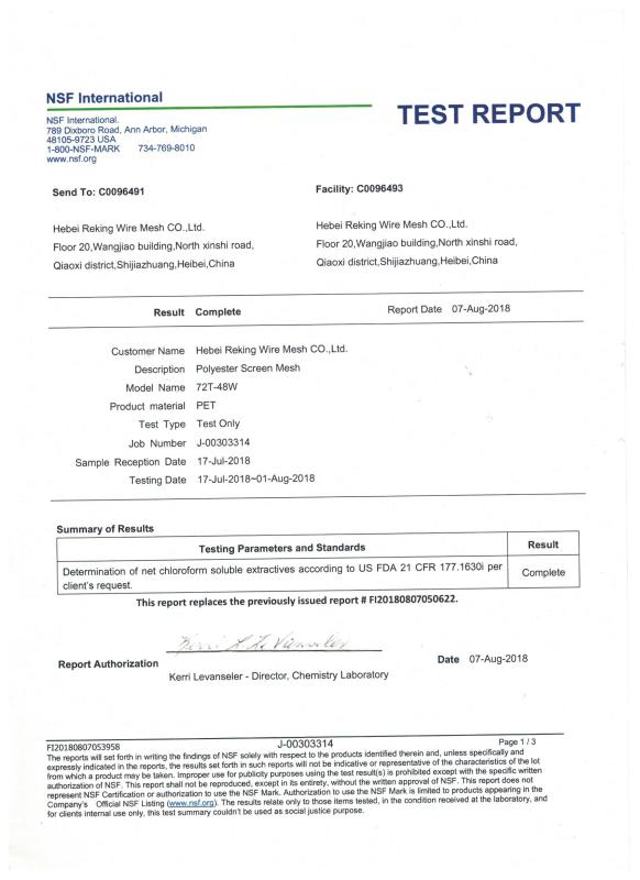  - Hebei Reking Wire Mesh Co.,Ltd