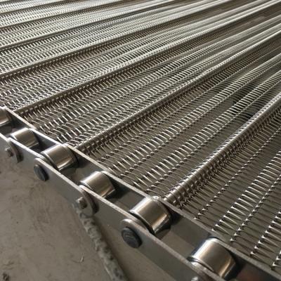 China Stainless Steel SS304 Chain Link Spiral Wire Mesh Conveyor Belt For Food Grade Conveying Needs for sale