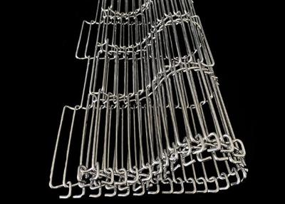 Cina Cintura trasportatrice a maglia in acciaio inossidabile piatta e flessibile 304 316 316l in vendita