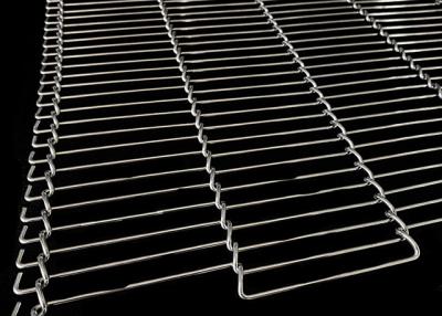 China 4.24mm-20.32mm Rod Pitch Flat Flex Conveyor Belt 0.9mm-2.8mm Wire Diameter for sale