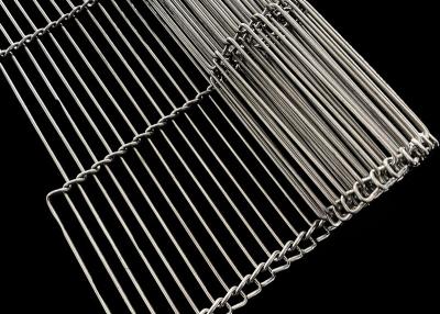 China Bestand Roestvrij staalchocolade die op hoge temperatuur Vlak Flex Conveyor Belt met een laag bedekken Te koop