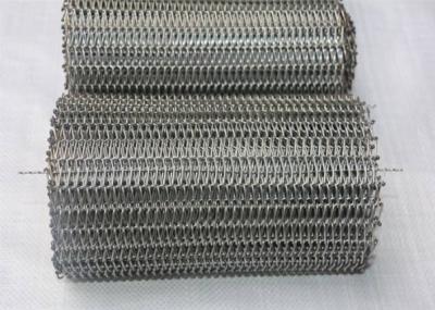 China Metal Balance Weave Conveyor Belts , Spiral Mesh Belt For Hotel Decoration for sale