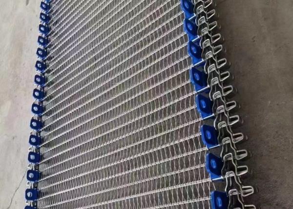Seafood Freezing Oven Food Grade 316 Stainless Steel Spiral Mesh Belt
