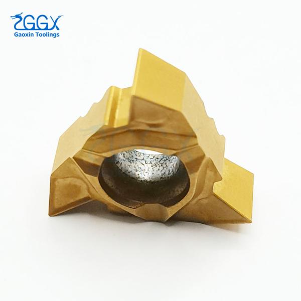 Quality Golden Cemented Carbide Threading Inserts Lathe Cutting 22.01NL-5.00GM for sale