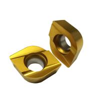 Quality Golden CNC Carbide Cutting PVD Coated Inserts For Lathe GPMW120560-R for sale