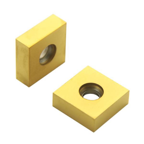 Quality 10pcs Yellow Carbide Cutter Inserts PVD Coating Metal Cutting Inserts for sale