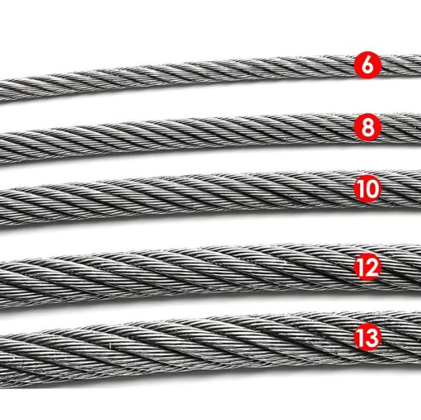 Quality 8X19s FC Iwrc Custom Diameter 8mm 10mm 12mm 16mm Galvanized Steel Wire Rope Suppliers for sale