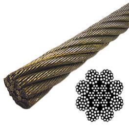 Cina Cavo della corda d'acciaio del grande diametro, cavo metallico d'acciaio 8x55SWS 8x61FWS 8x64SFS del centro in vendita