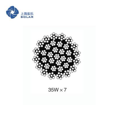 Cina materiale d'acciaio standard girante di resistenza ASTM del cavo metallico speciale 35WxK7 in vendita
