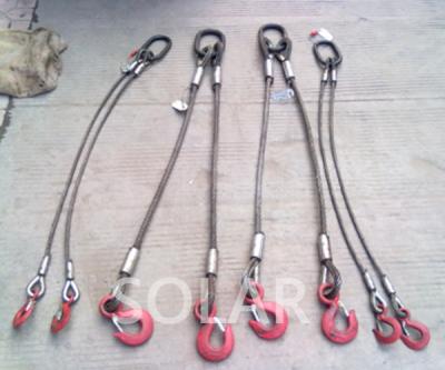 Cina Ganci & imbracatura molle del cavo metallico dell'occhio 6X37 IWRC di collegamento in vendita