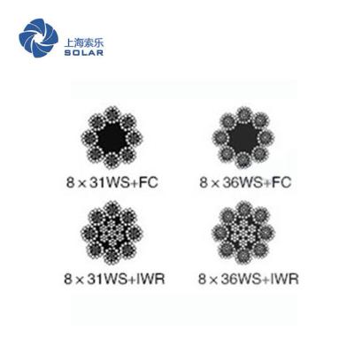 Cina cavo metallico dello speciale di 8x36WS+IWR 8x36WS+FC 8x31WS+IWR 8x31WS+FC in vendita