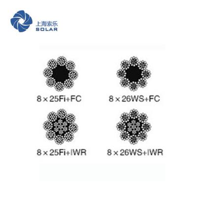 Cina cavo metallico dell'acciaio di 8x25Fi+IWRC 8x25Fi+FC 8x26WS+IWRC 8x26WS+FC in vendita